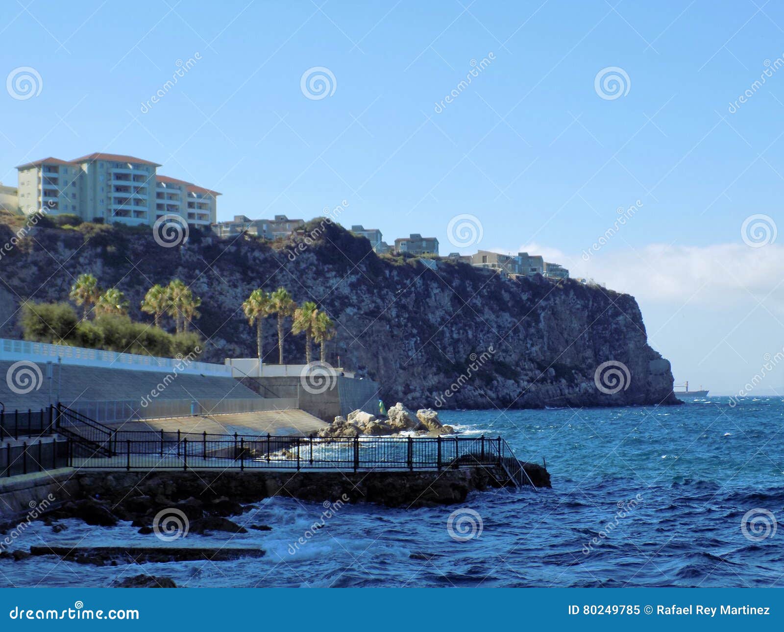 Little bay- Gibraltar stock image. Image of europe, monument - 80249785