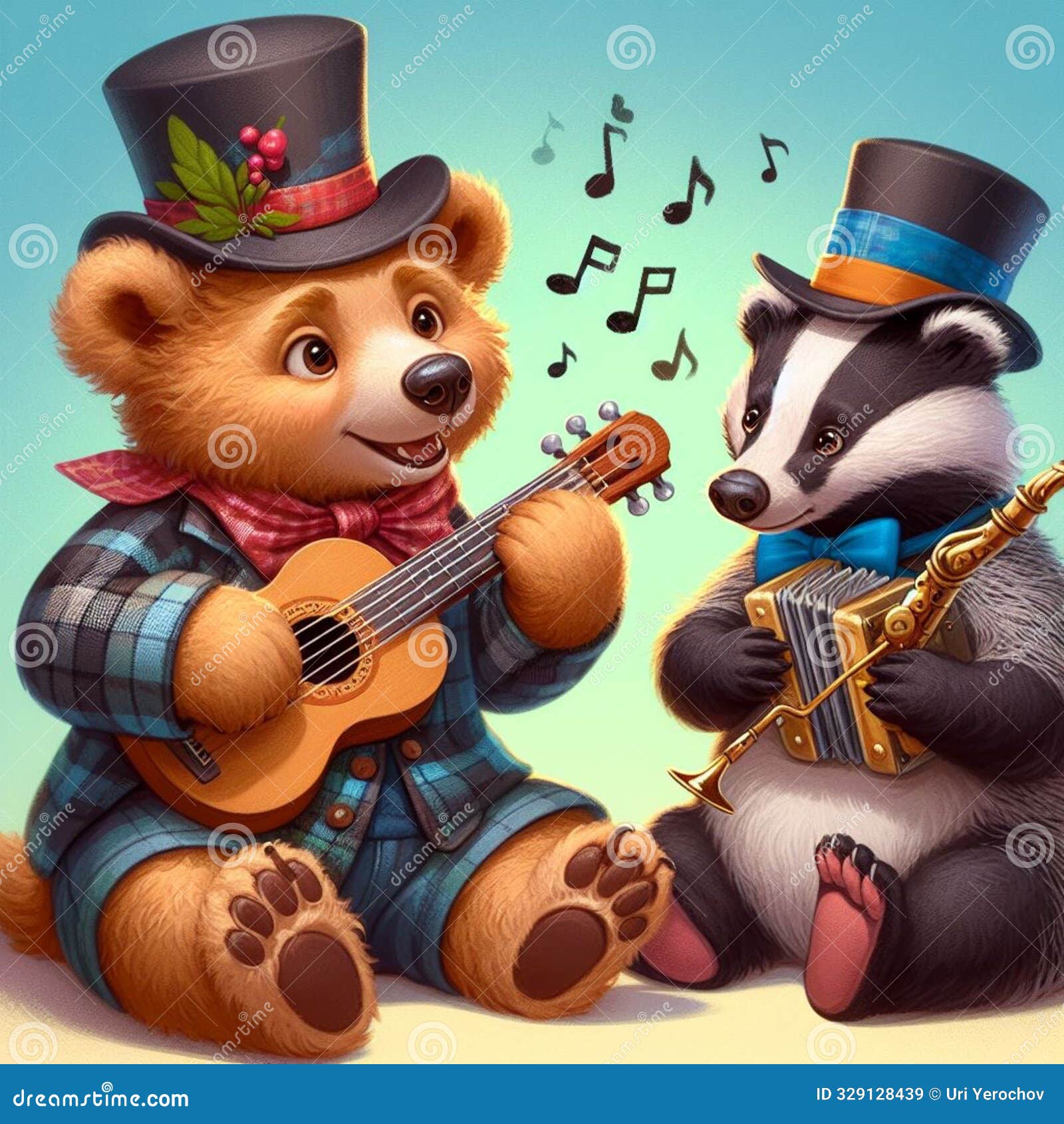 Little Bear Plays the Guitar and Sings, Badger Plays the Harmonica ...
