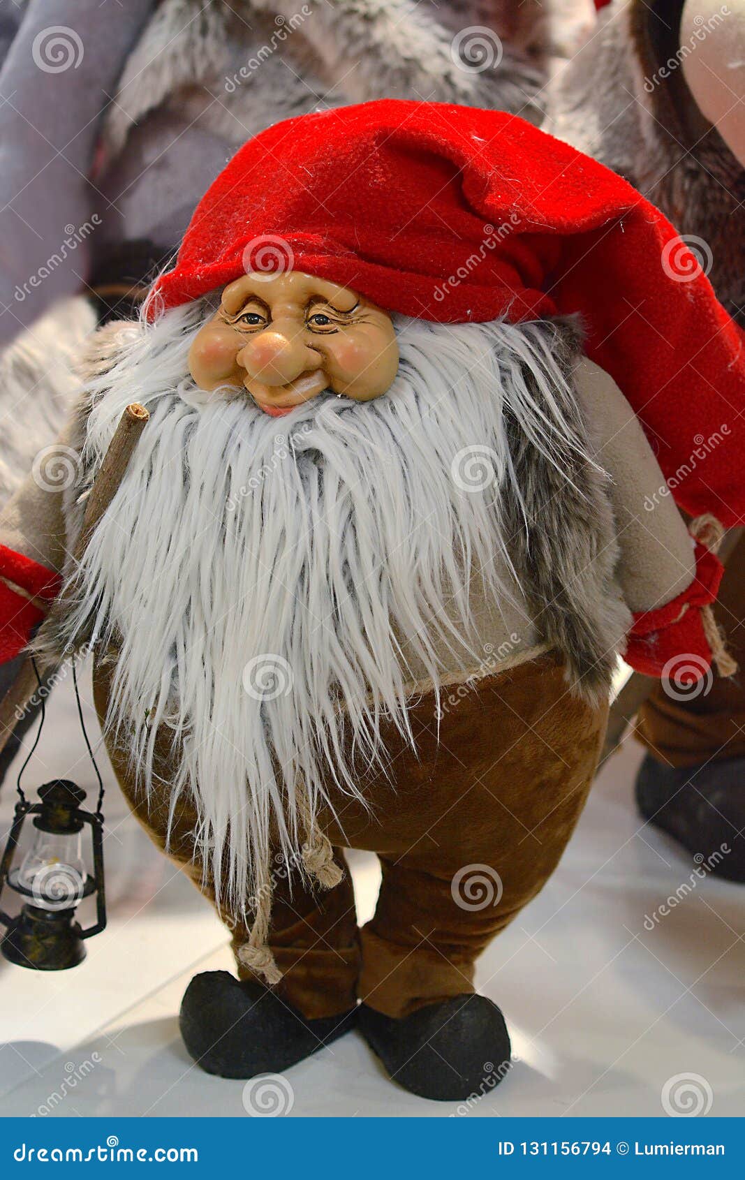 Christmas Dwarf with Red Cap Stock Photo - Image of beautiful, gift ...