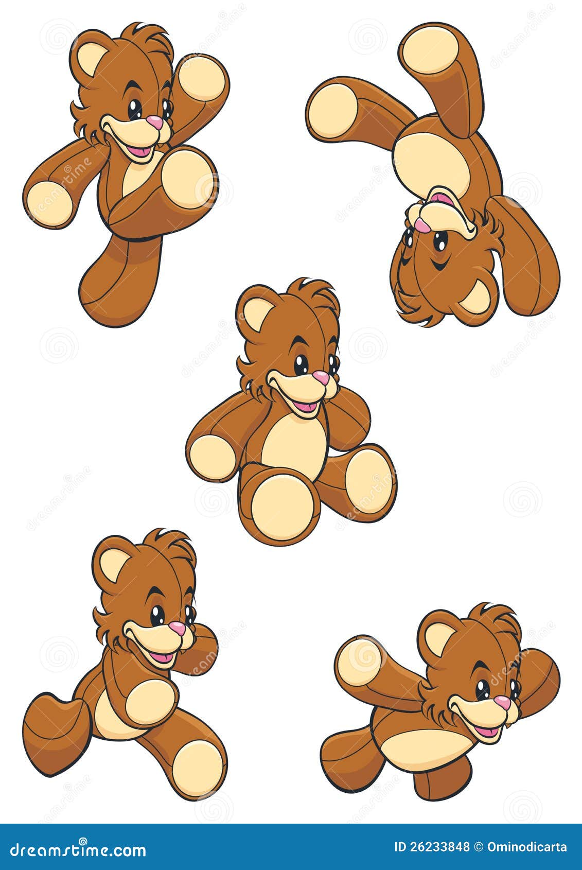 Little bears collection stock vector. Illustration of running - 26233848