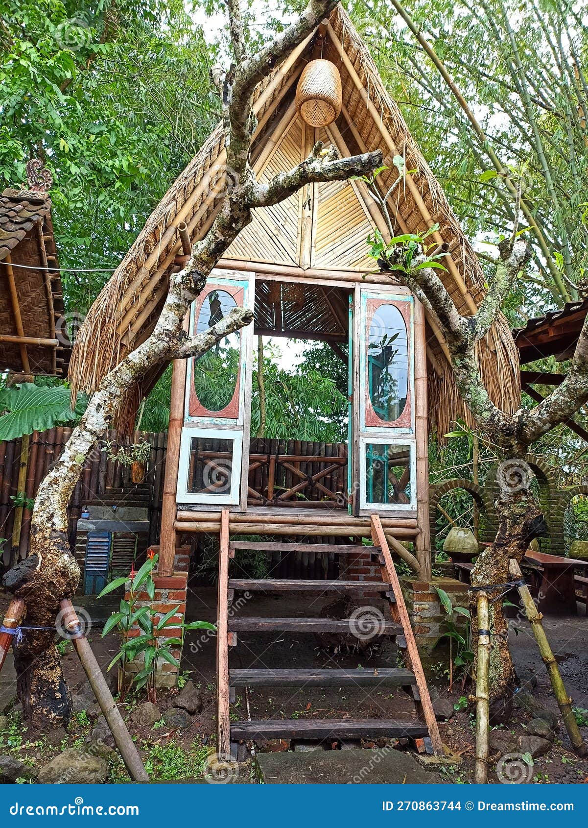 Little Beautiful Hut on a Forest in Indonesia Stock Photo - Image of ...