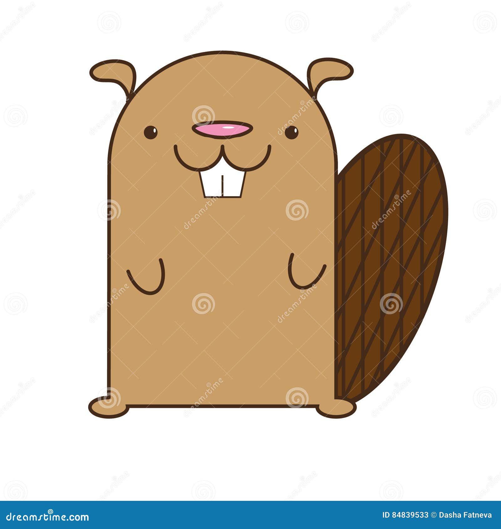 Little beaver. cute beaver stock vector. Illustration of color - 84839533
