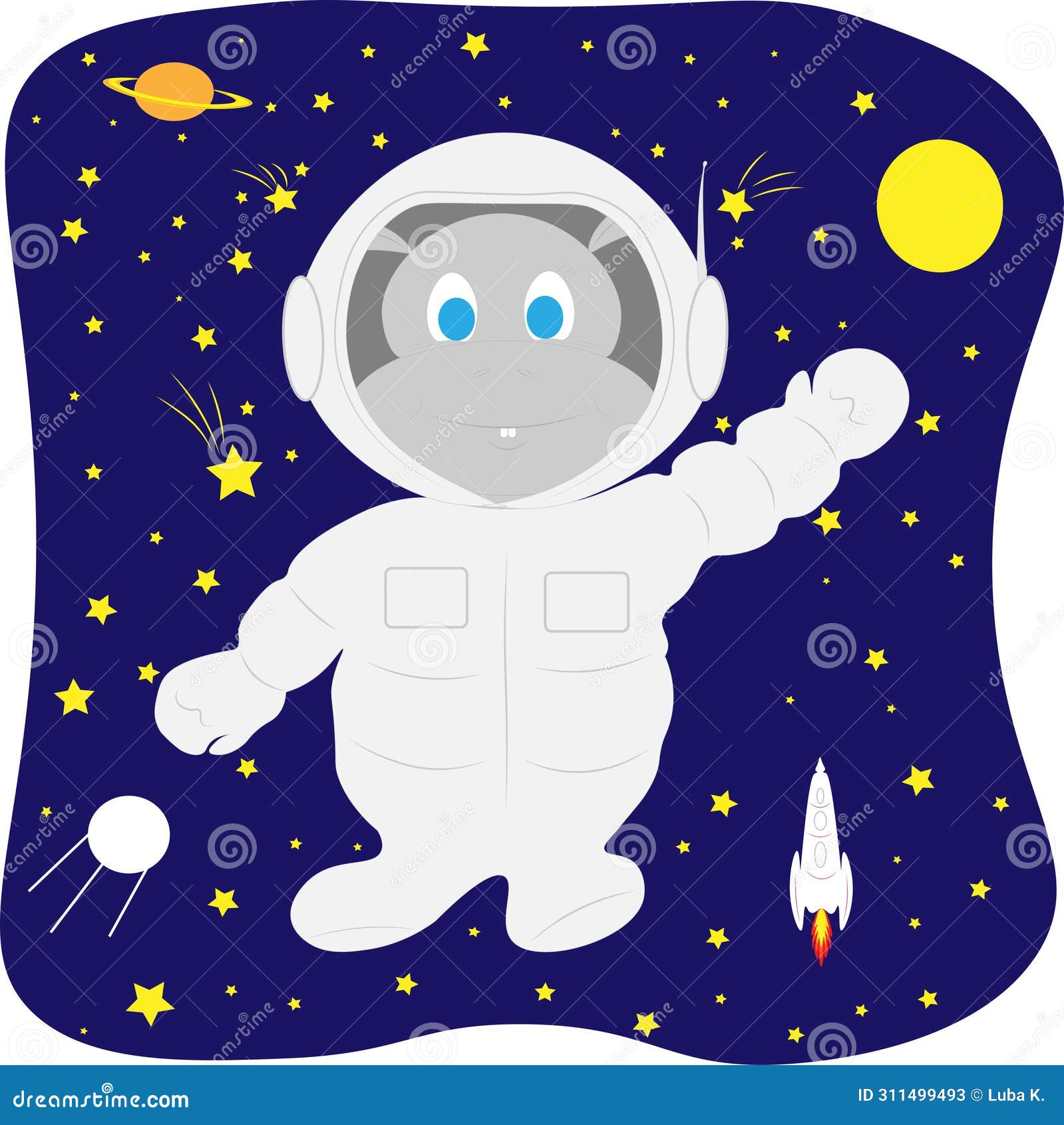 The Little Behemoth is an Astronaut in Interstellar Space. a Hippo in ...