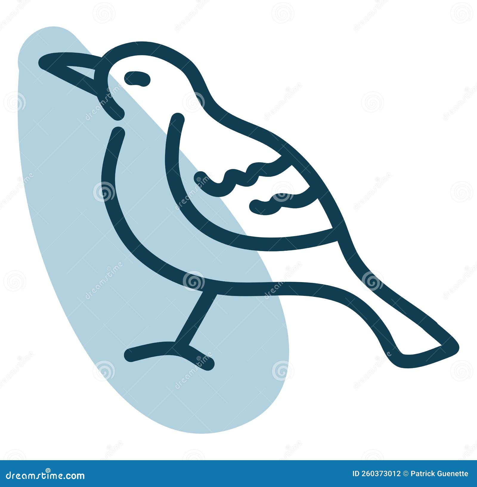 Little bird, icon stock vector. Illustration of symbol - 260373012