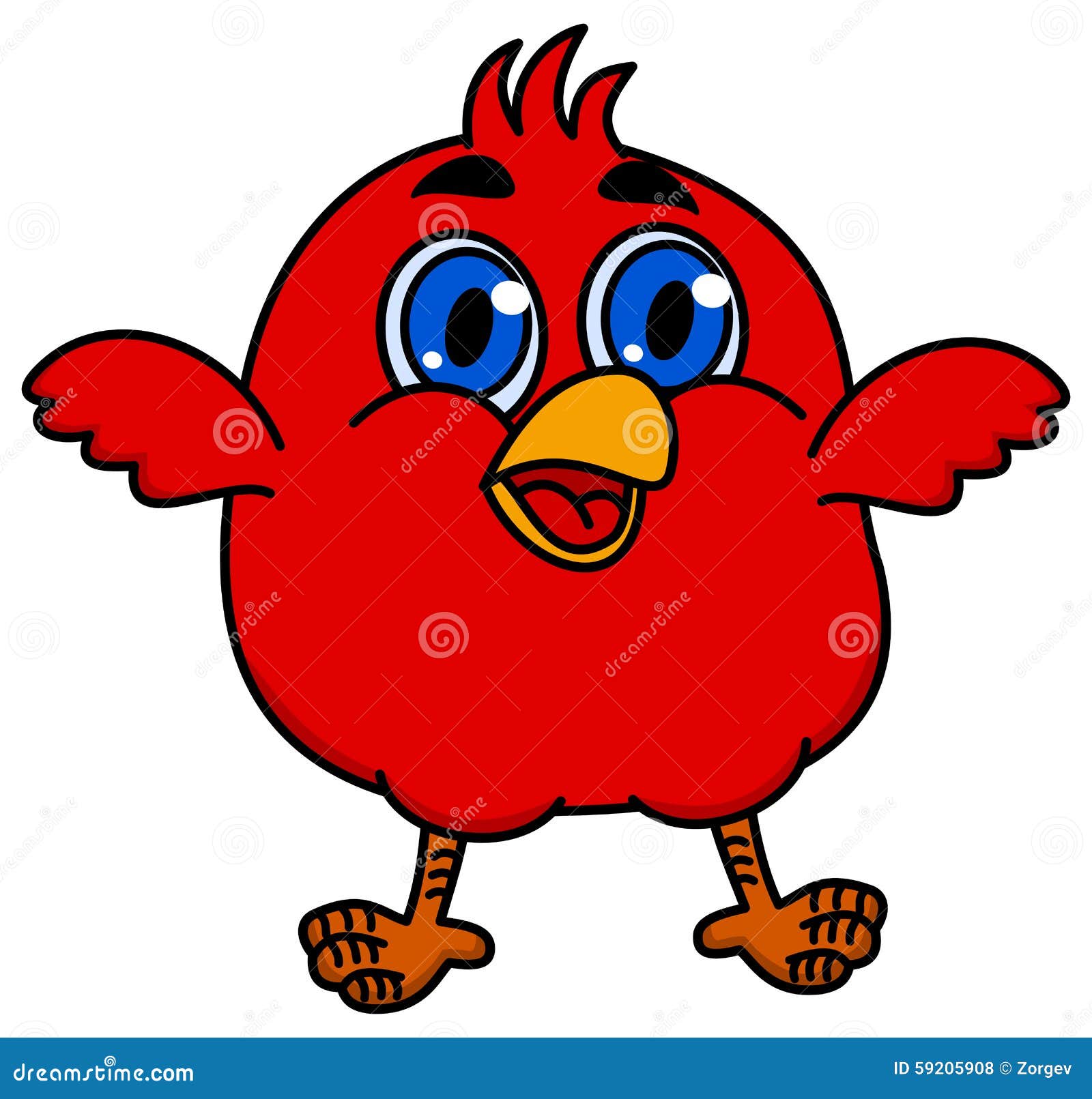 A little bird smiling stock illustration. Illustration of nature - 59205908