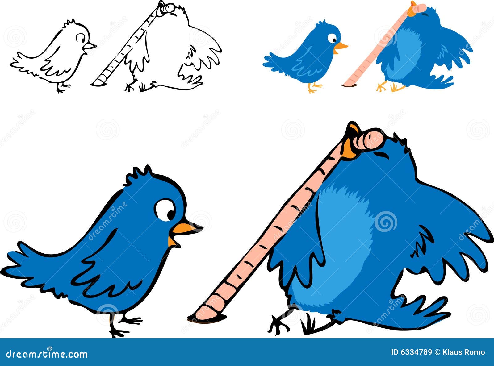 Little Birds: Catching Worms Stock Vector - Illustration of cartoon ...