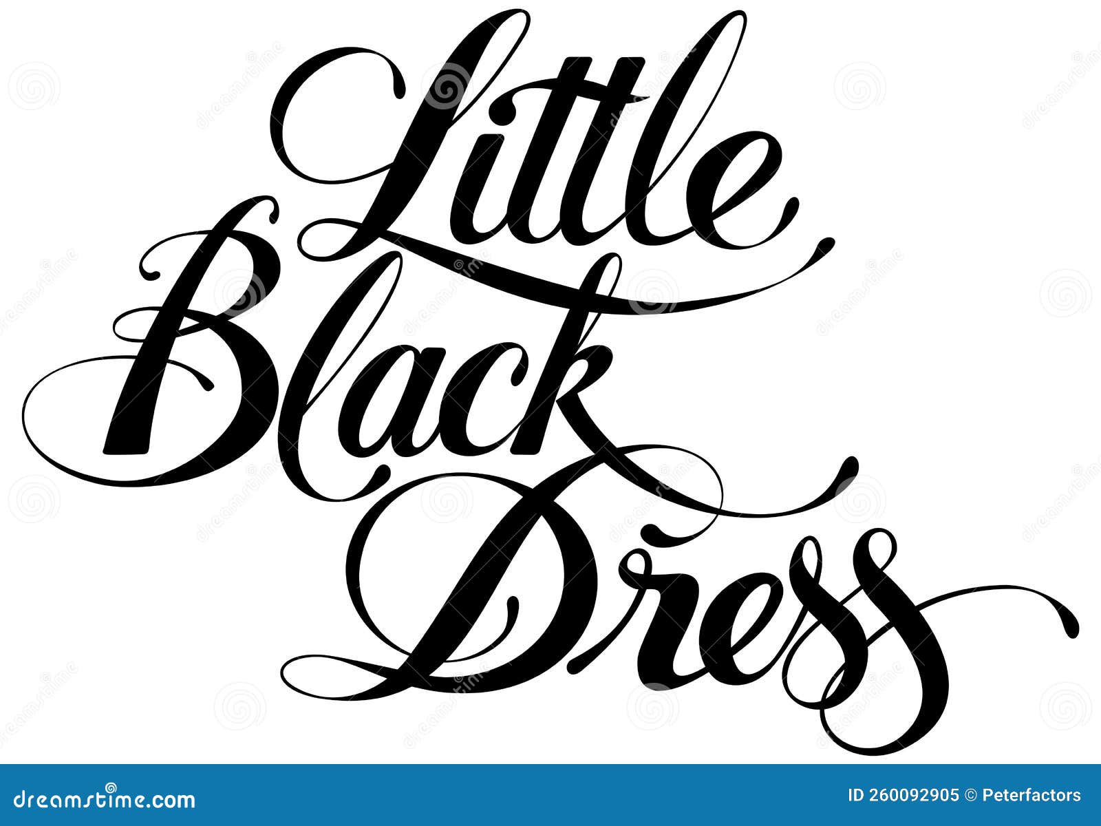 Little Black Dress - Custom Calligraphy Text Stock Vector ...