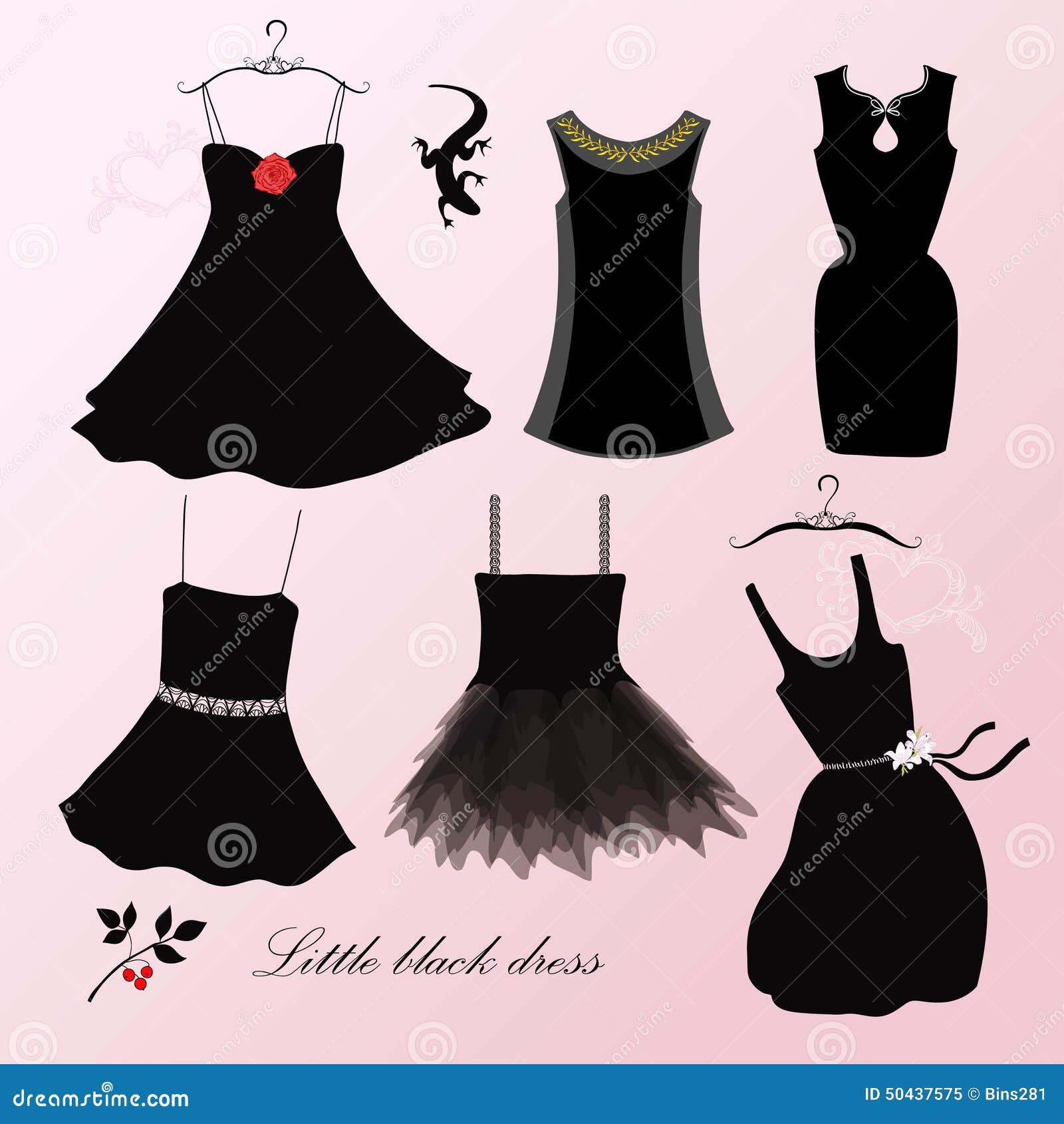 Little black dress stock vector. Illustration of garment - 50437575