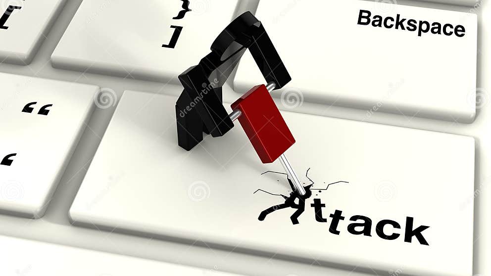 Little Black Hacker on a Keyboard Stock Illustration - Illustration of ...