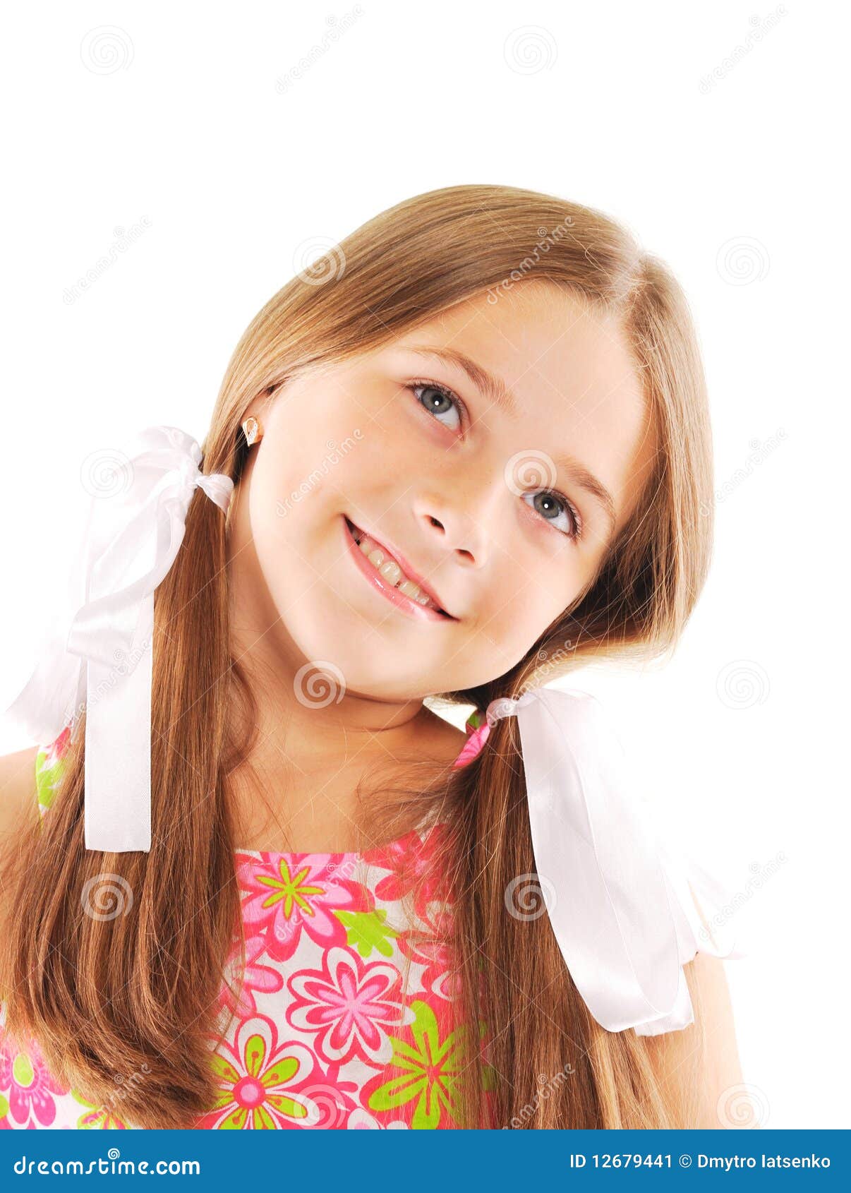 Little Blond Happy Kid Girl At Dentist Office Smiling Showing Diastema ...