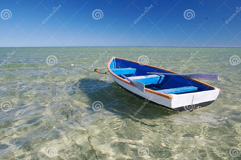 Little Blue Boat stock image. Image of scapes, coastal - 7179307