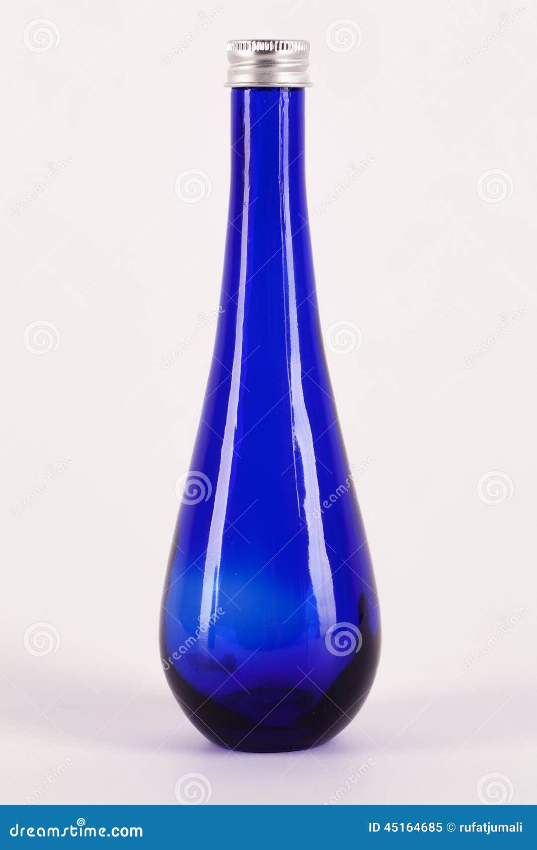 Little Blue Bottle Isolated Stock Image - Image of shape, closeup: 45164685