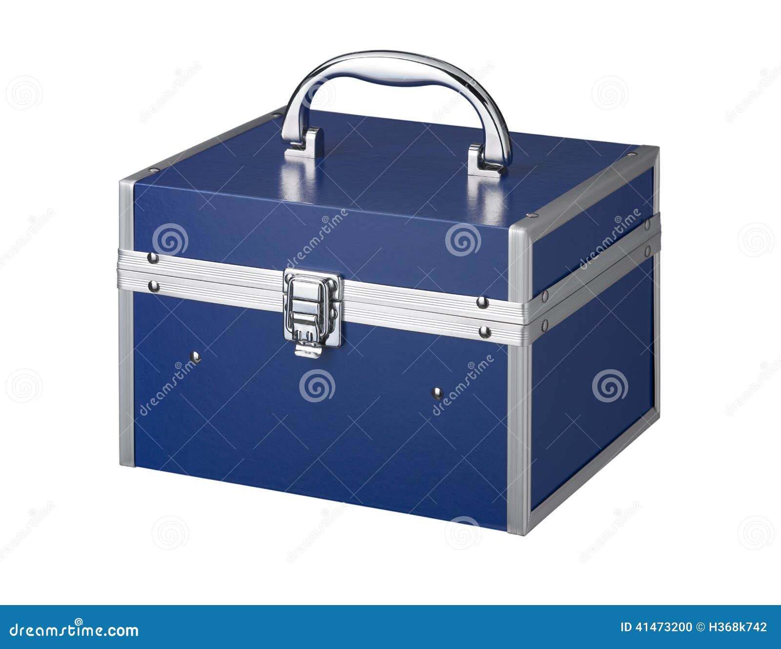 Little Blue Box Isolated on White Stock Photo - Image of empty ...