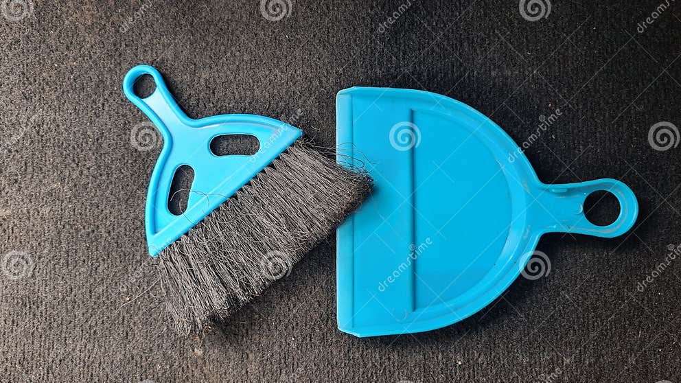The Little Blue Broom is always in the Car Stock Image - Image of line ...