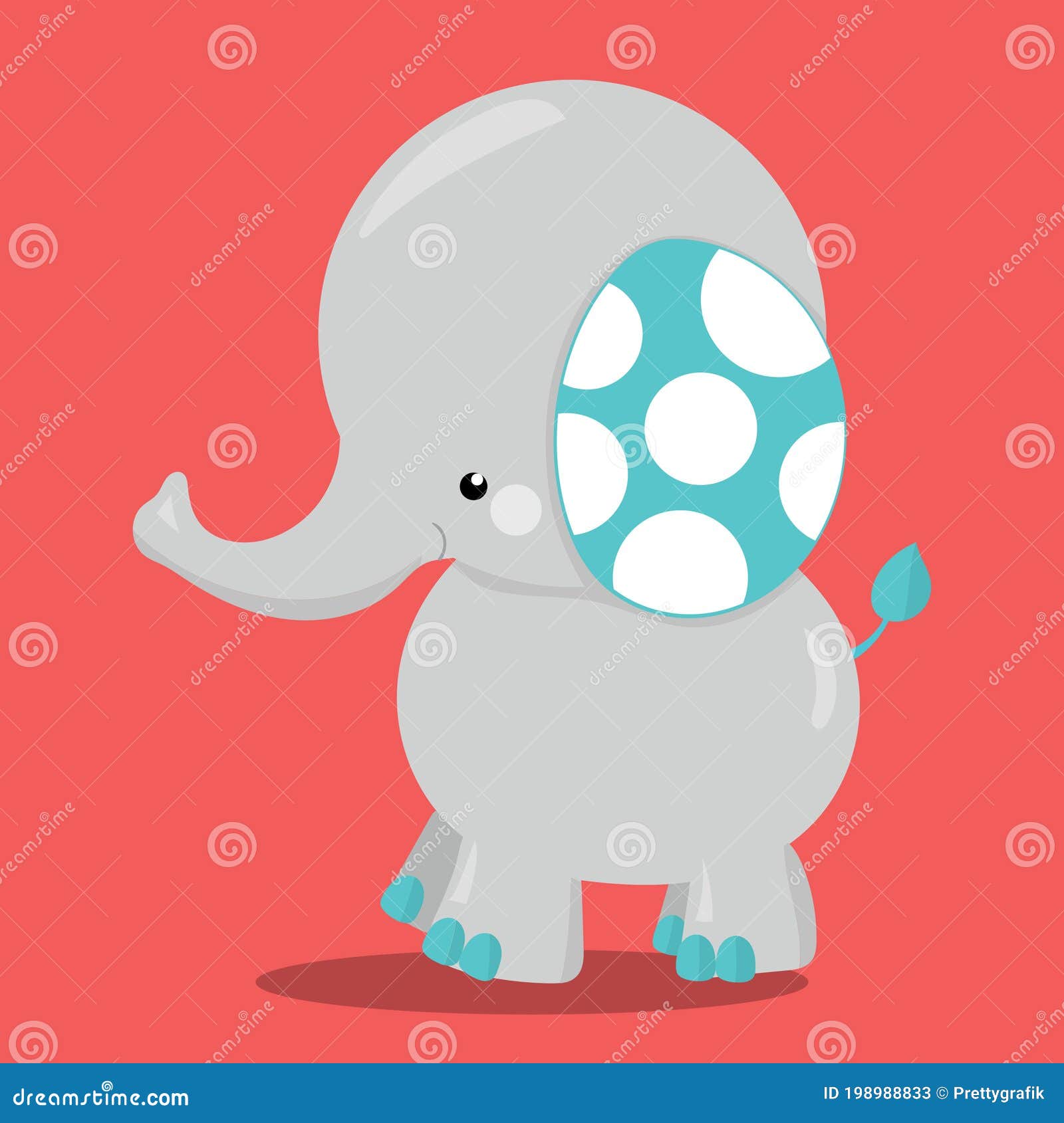 Little blue elephant 01 stock vector. Illustration of blue - 198988833