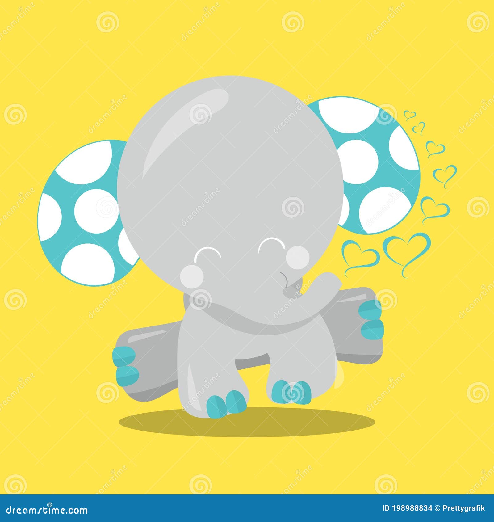 Little blue elephant 02 stock vector. Illustration of cartoon - 198988834