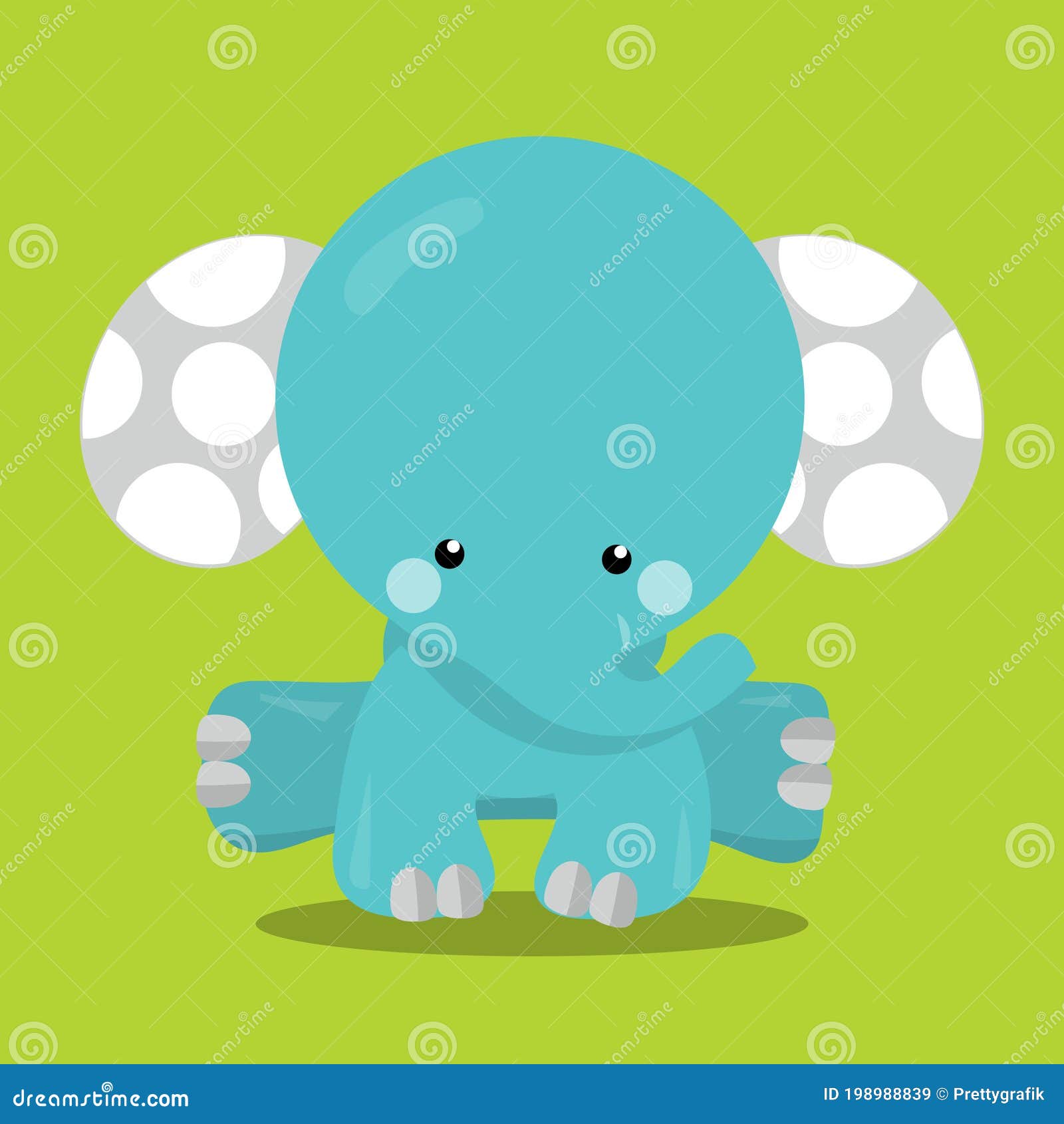 Little blue elephant 06 stock vector. Illustration of little - 198988839