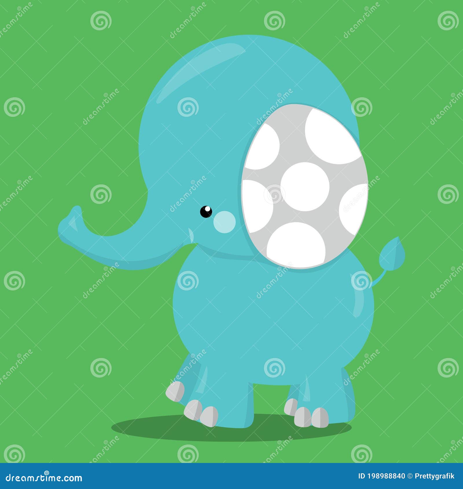Little blue elephant 07 stock vector. Illustration of cartoon - 198988840