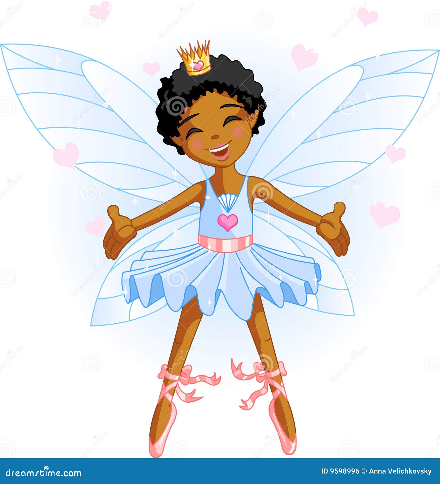 Little blue fairy stock vector. Illustration of magic - 9598996