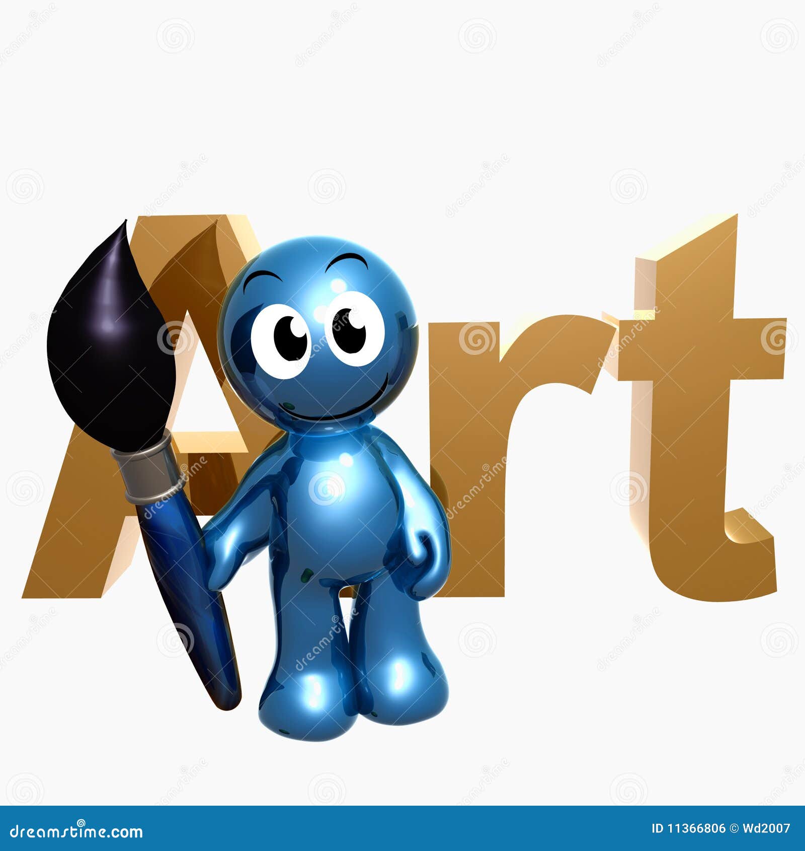 Little Blue Icon with Art Symbol Stock Illustration - Illustration of ...