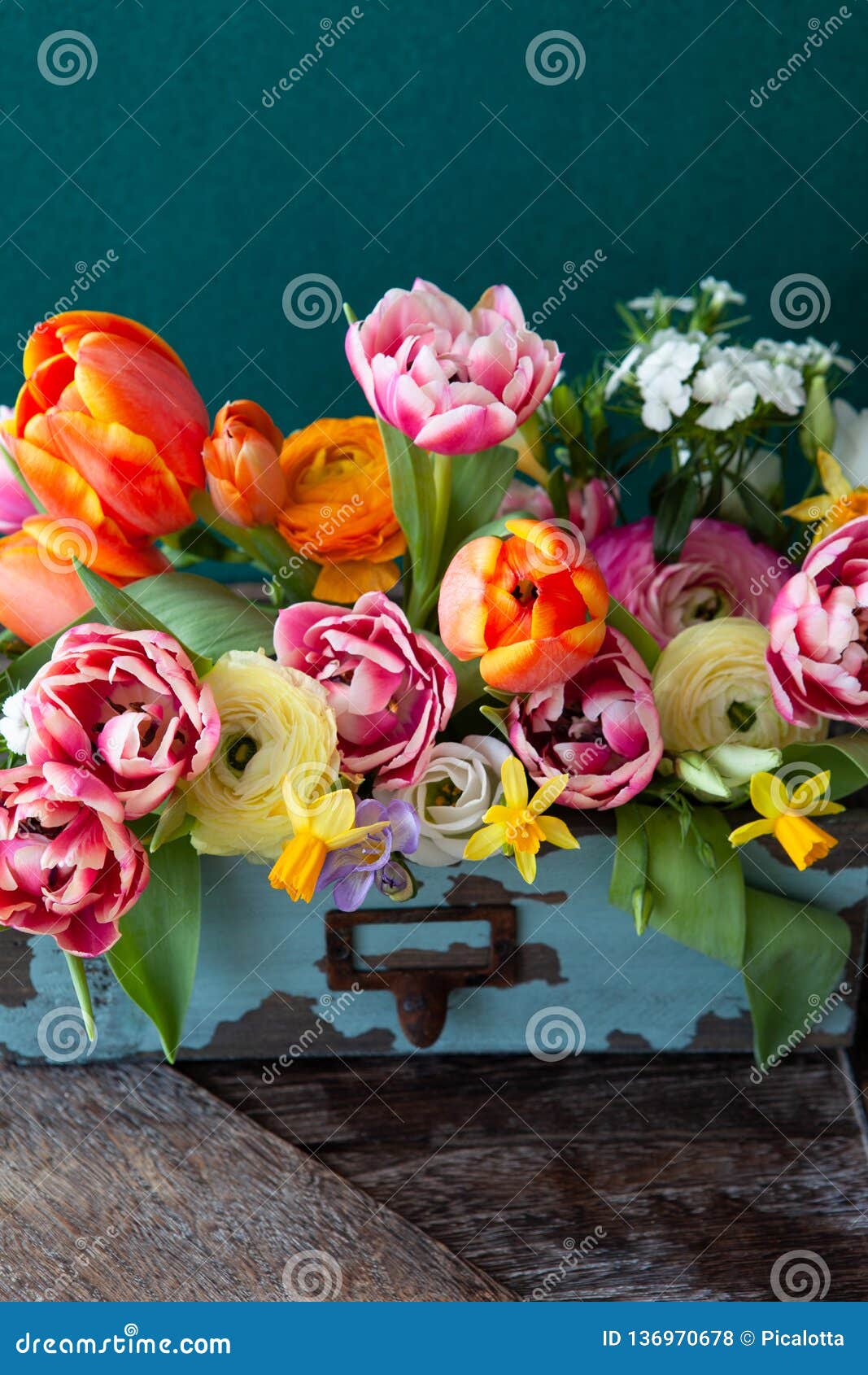 Cheerful Bright Spring Flowers Stock Photo - Image of happy, mothers ...