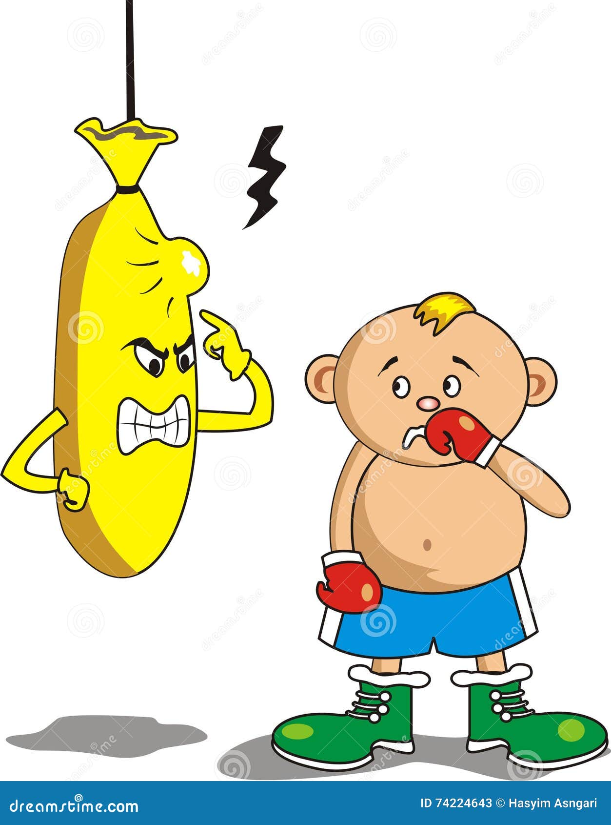 Little Boxer and Tug Boxing Stock Illustration - Illustration of boxer ...