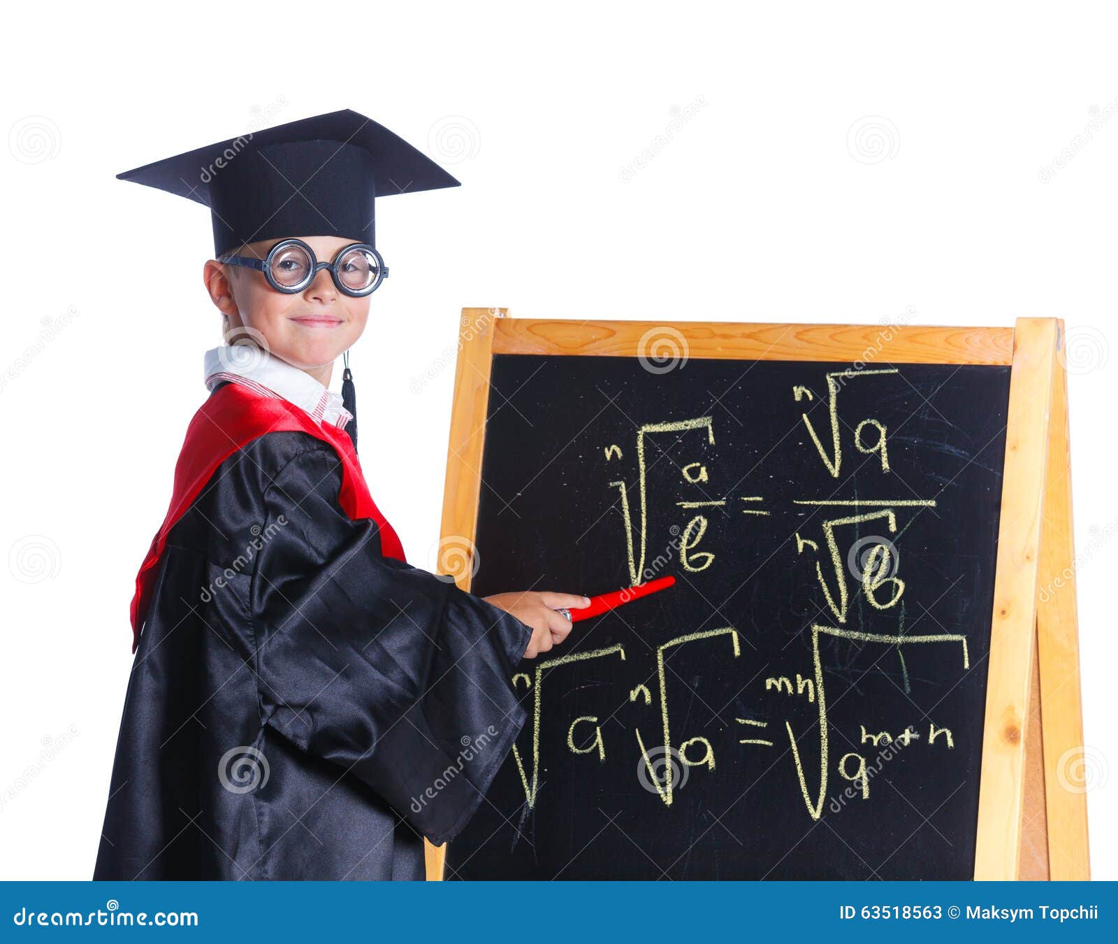 Little boy in academic hat stock image. Image of educate - 63518563
