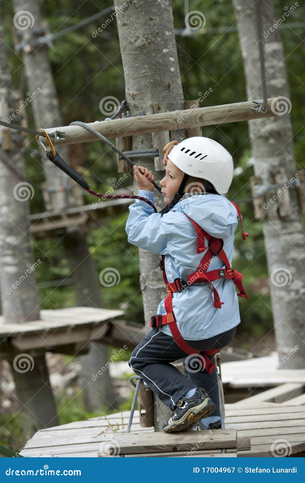Little Boy in Adventure Park Stock Image - Image of sports, playful ...