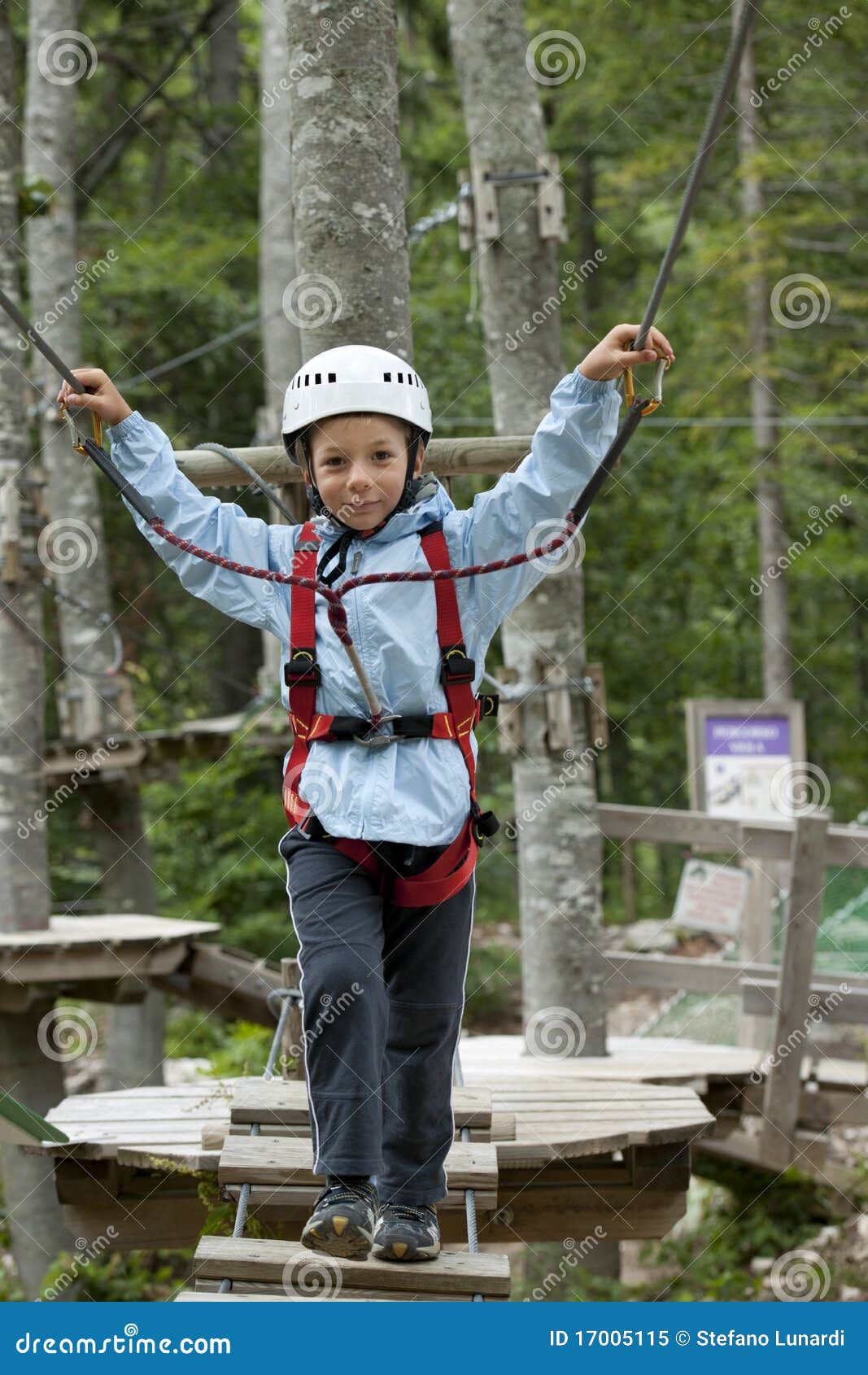 Little Boy in Adventure Park Stock Image - Image of freedom, caucasian ...
