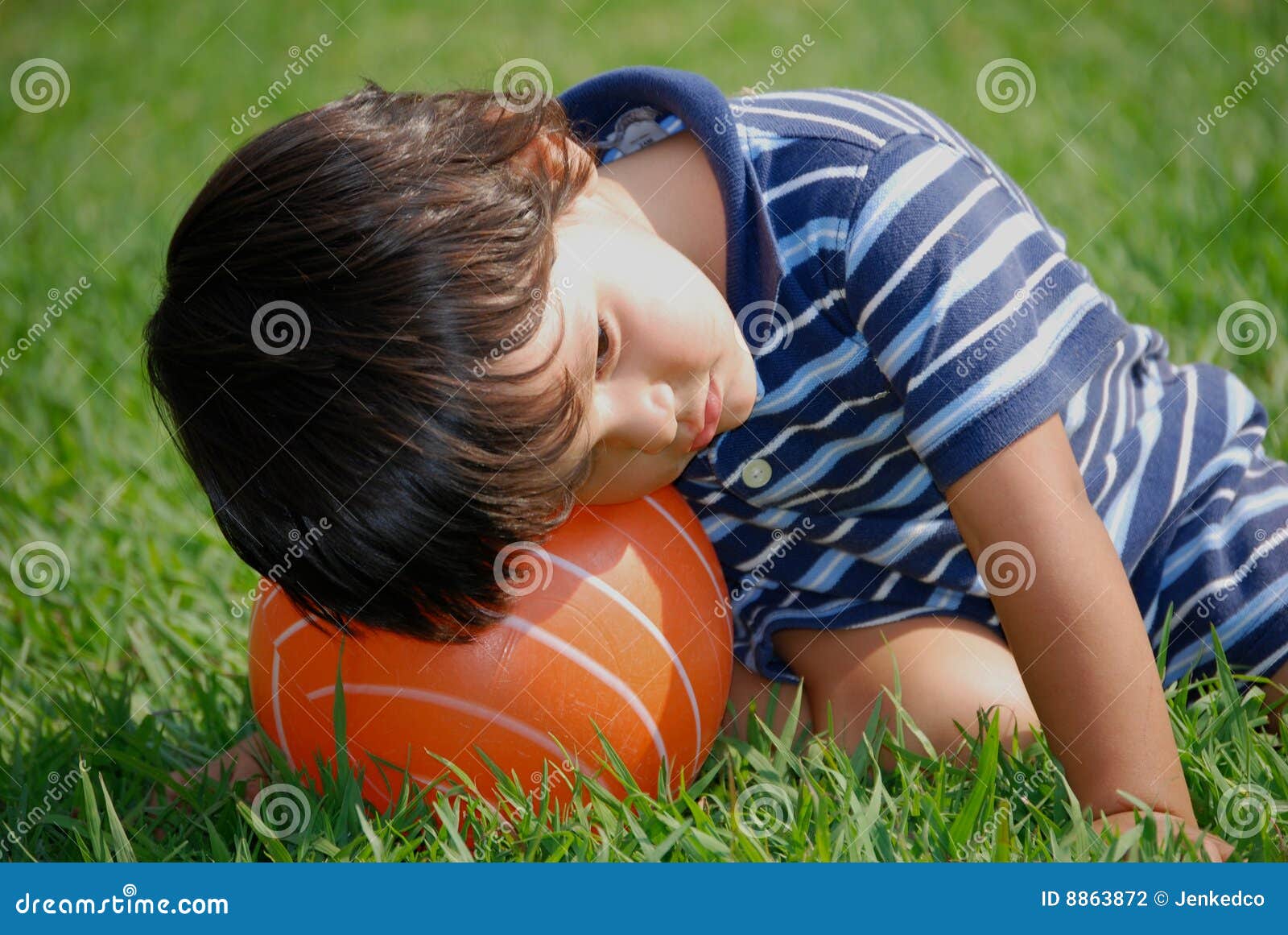 Little Boy All Tuckered Out Stock Photo - Image of happy, cheerful: 8863872