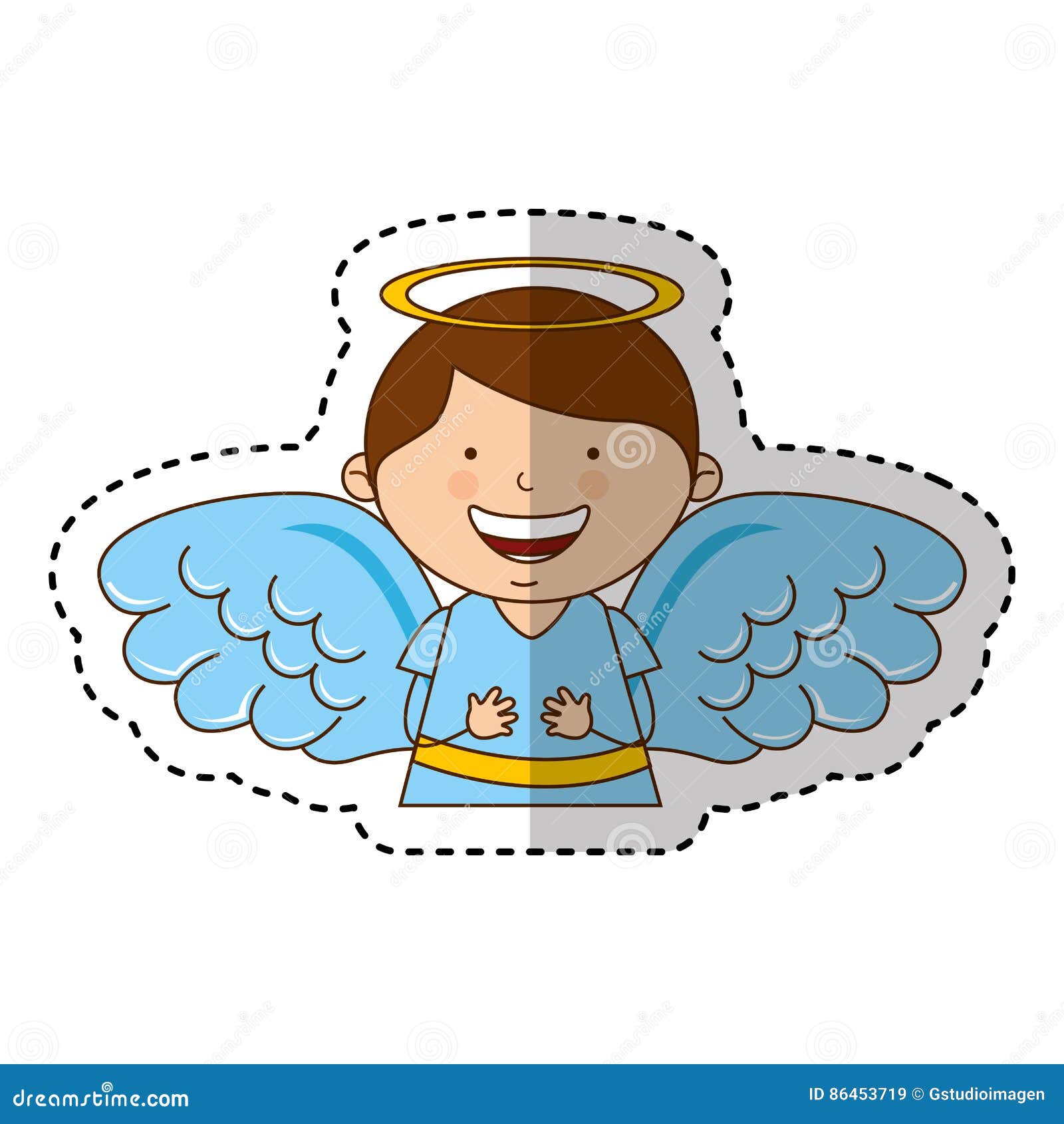 Little boy angel character stock vector. Illustration of vector - 86453719