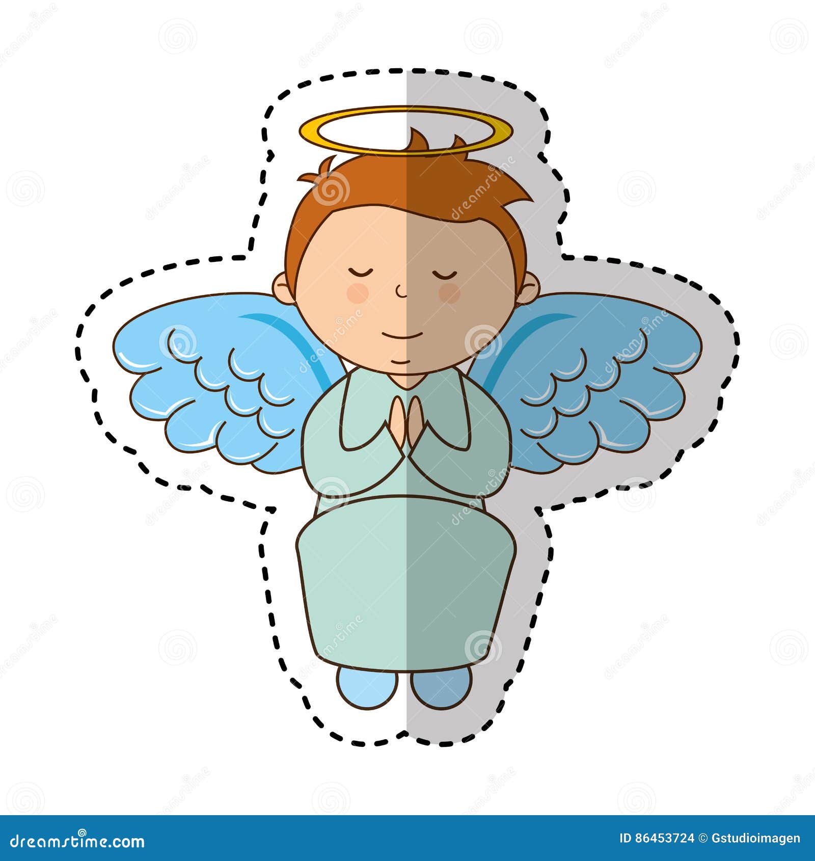 Little boy angel character stock vector. Illustration of vector - 86453724