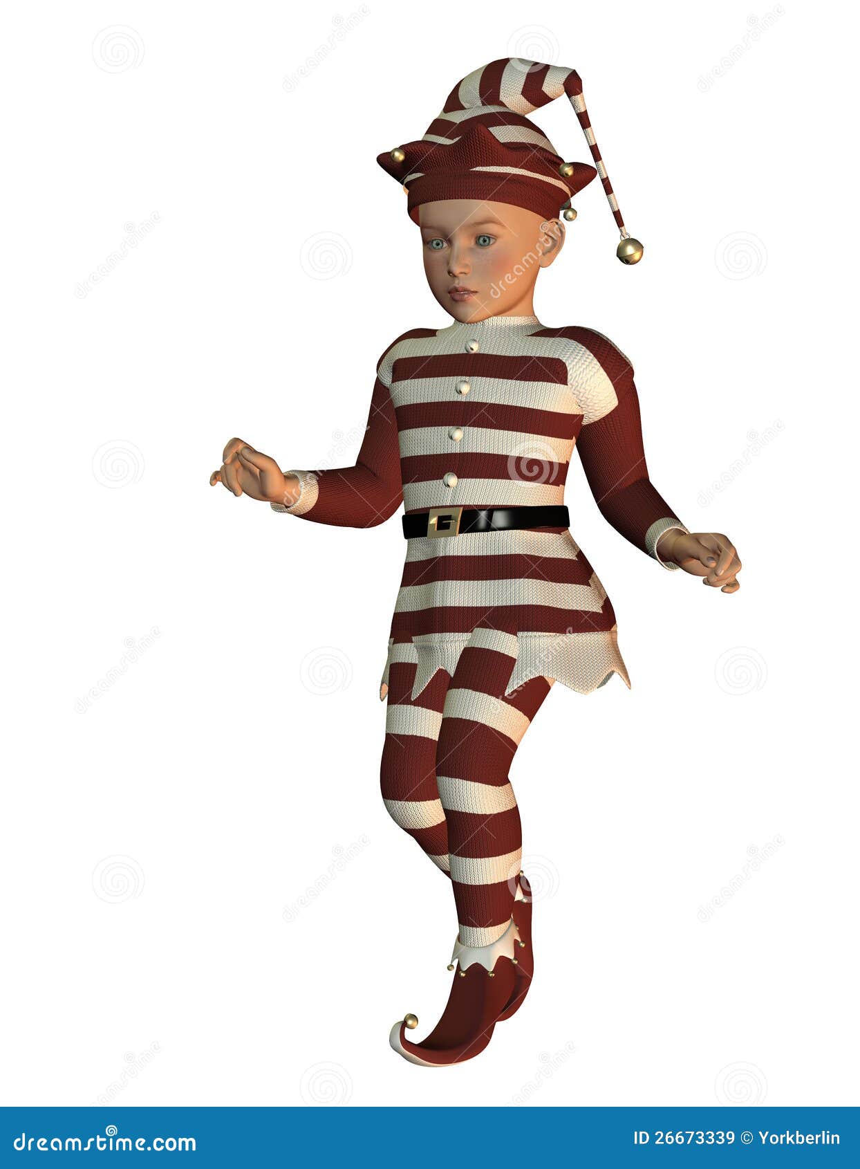 Little boy as x-mas elf stock illustration. Illustration of elves ...
