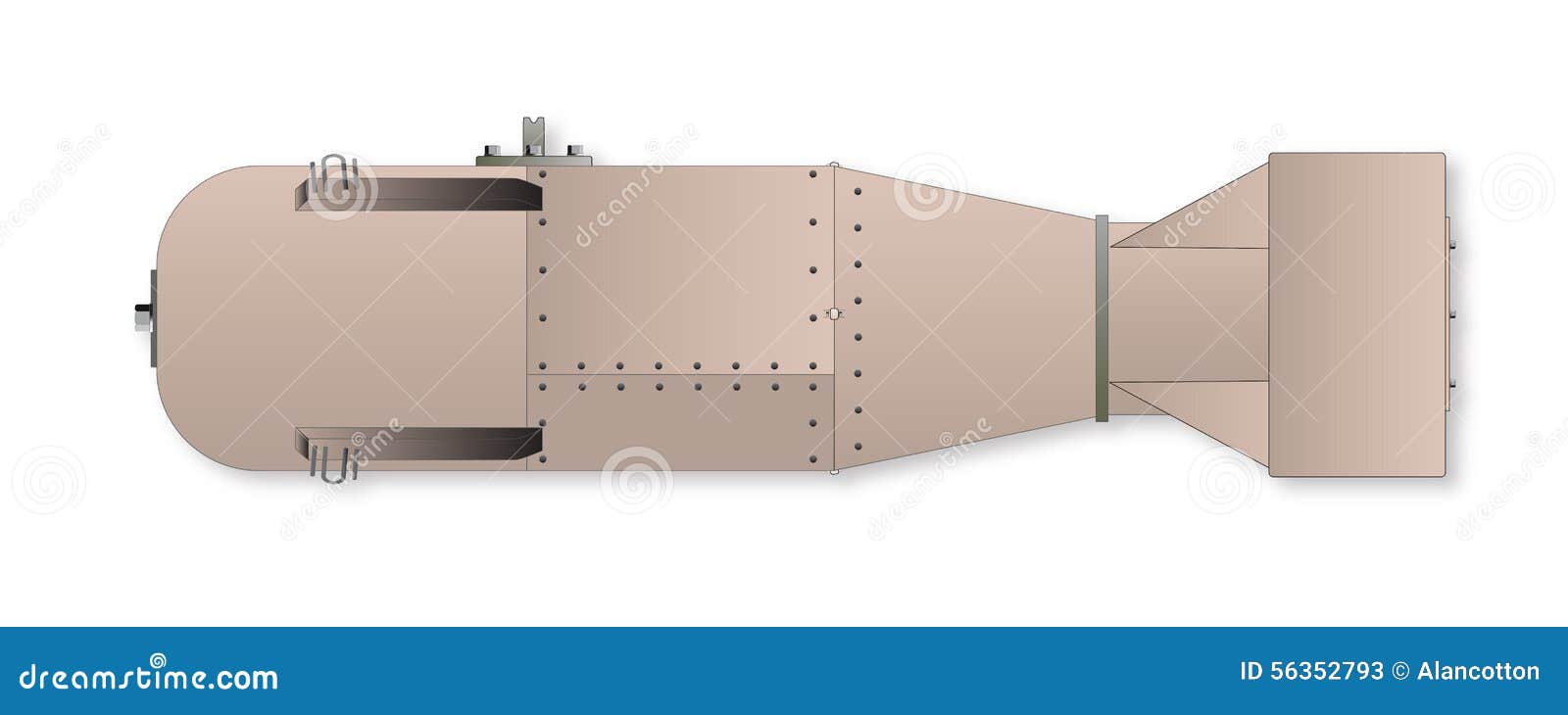 Little Boy Atomic Bomb stock illustration. Illustration of drawing ...