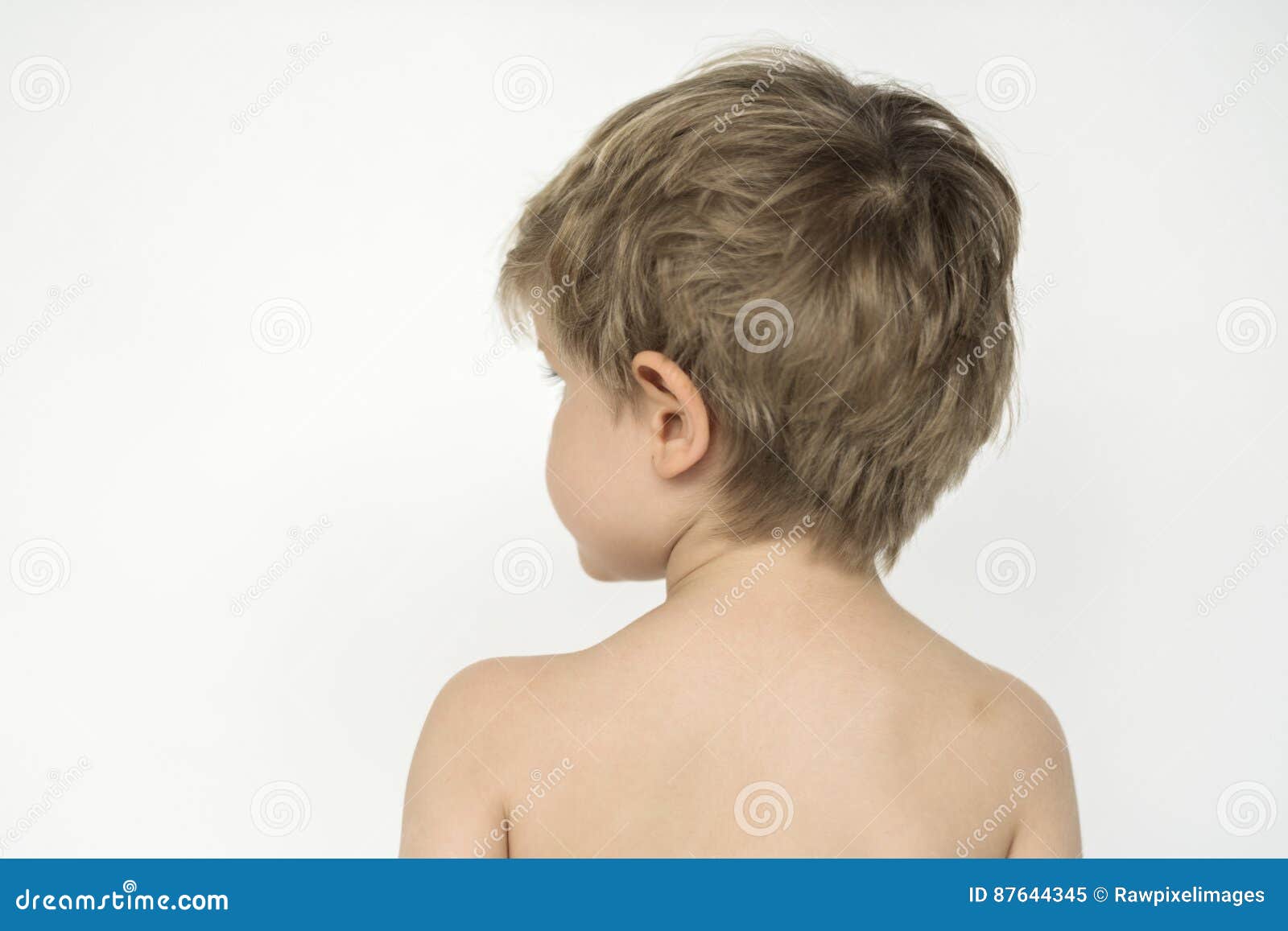 Little Boy Back View Isolated Concept Stock Image - Image of ...