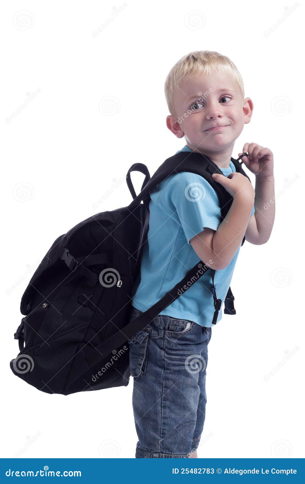 Little Boy With Backpack