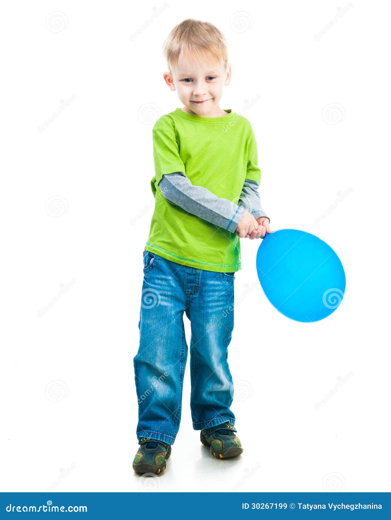 Little Boy with the Balloon Stock Image - Image of cheerful, little ...