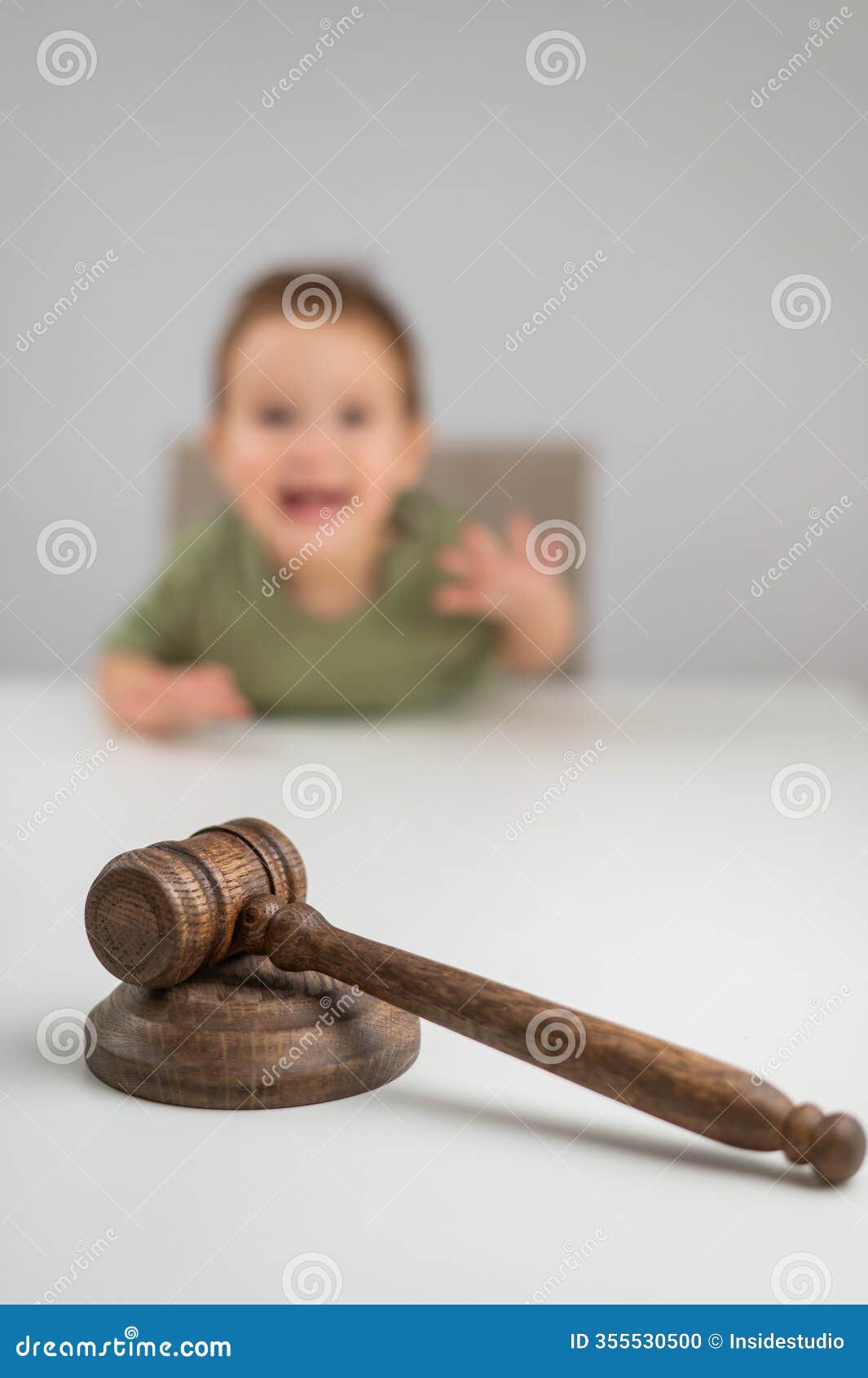 Little Boy Behind Judge S Gavel. Stock Photo - Image of gavel, wooden ...