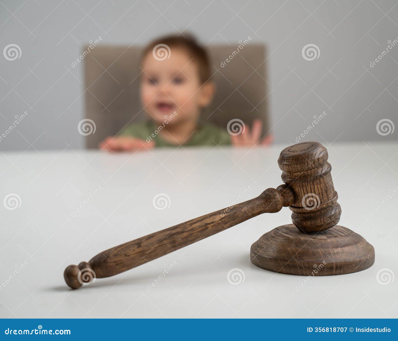 Little Boy Behind Judge S Gavel. Stock Image - Image of wood, legal ...