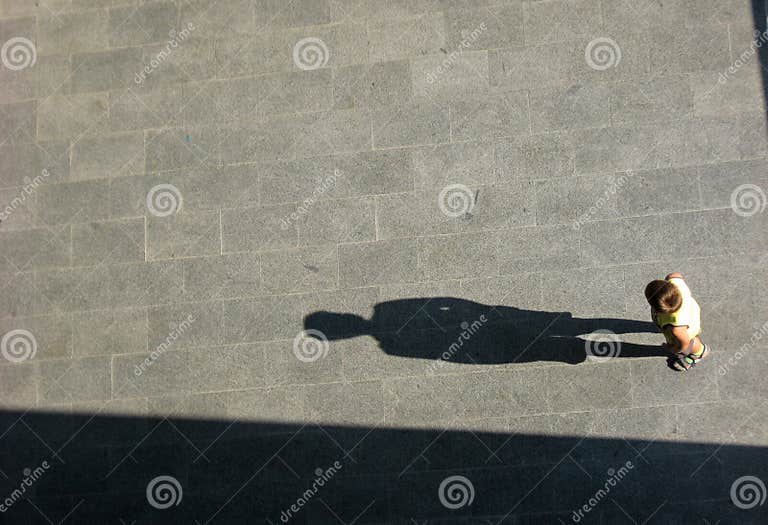 Little boy and big shadow stock image. Image of phenomenon - 67688971
