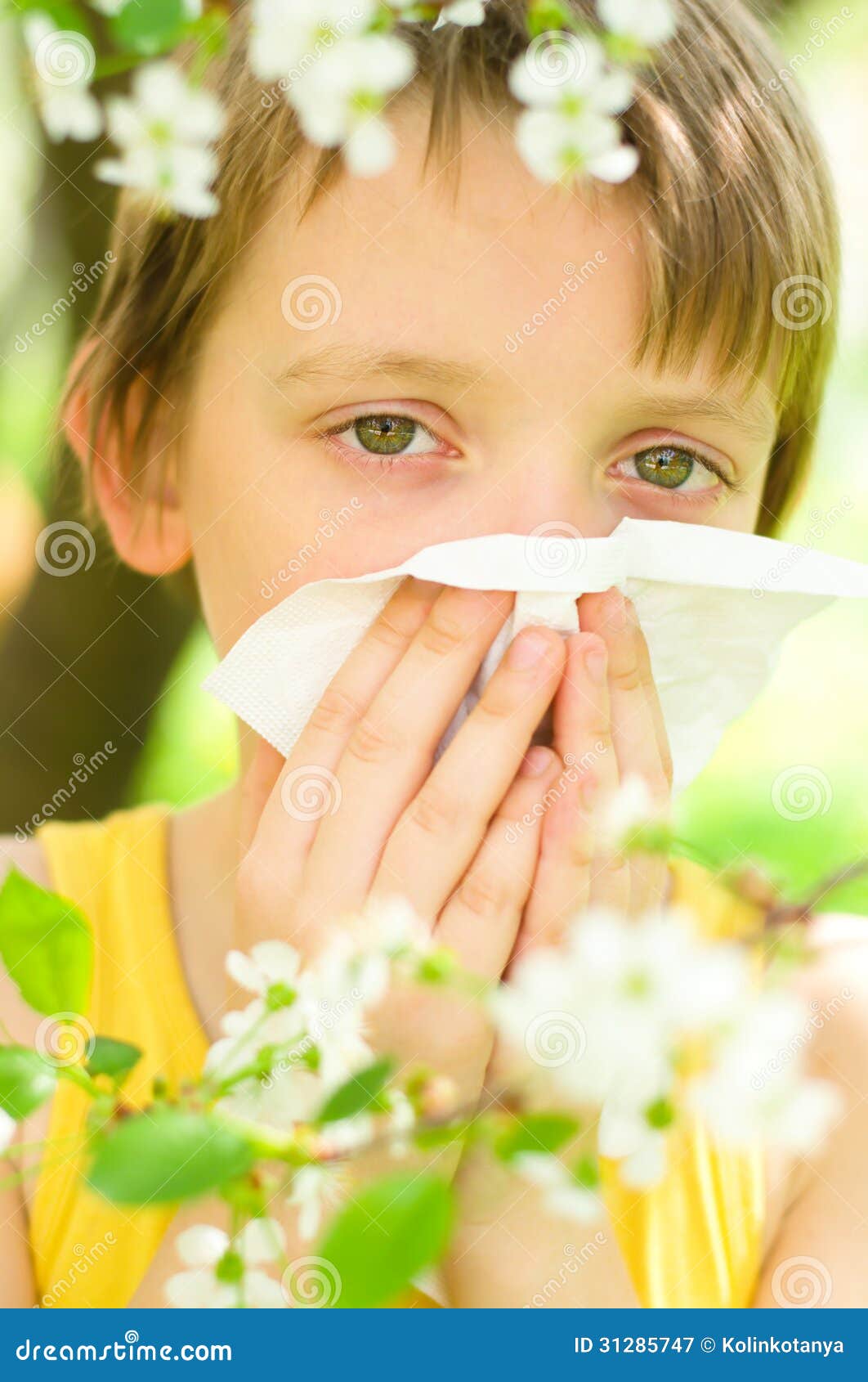 Little Boy is Blowing His Nose Stock Image - Image of little, caucasian ...