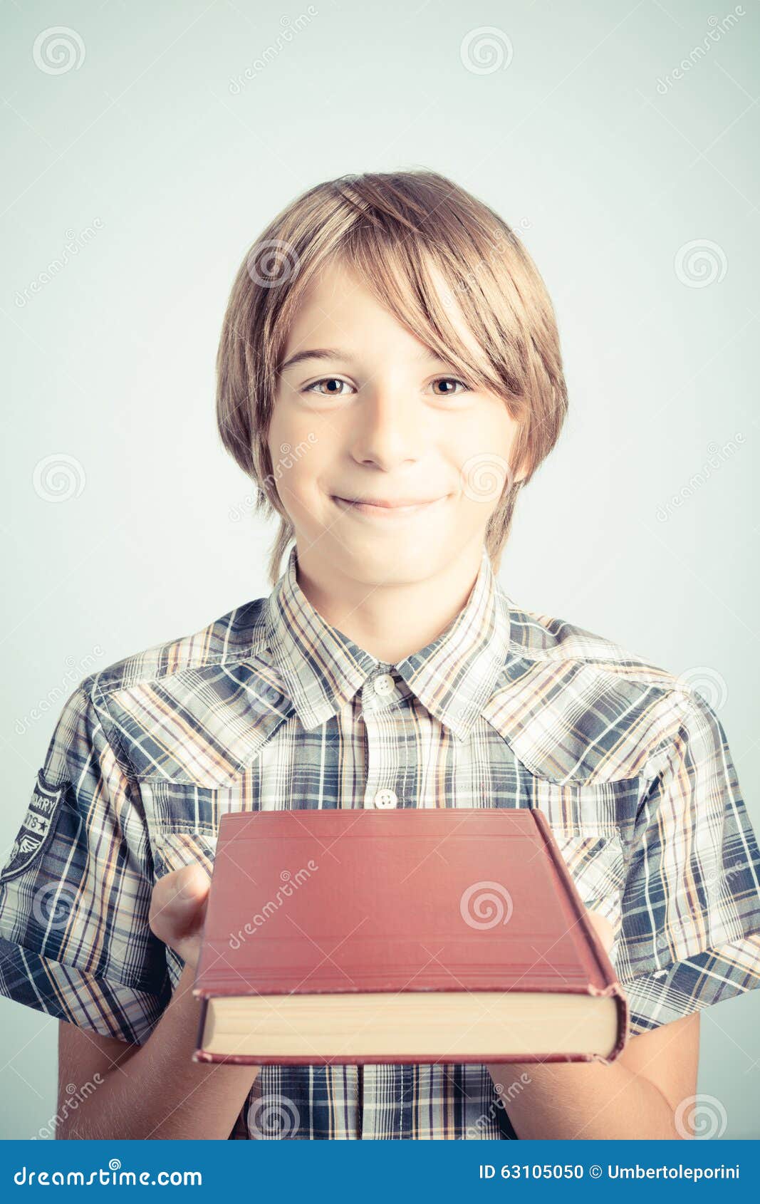 Little Boy with Book in Hands Stock Photo - Image of children ...