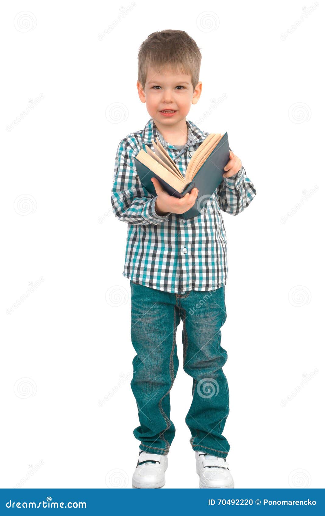 Little boy with book stock photo. Image of schoolboy - 70492220