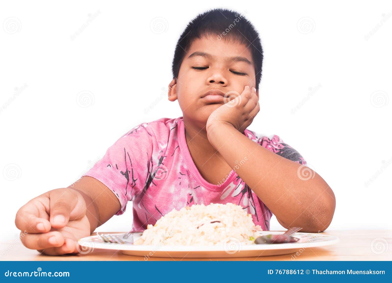 Little boy bored with food stock photo. Image of diet - 76788612