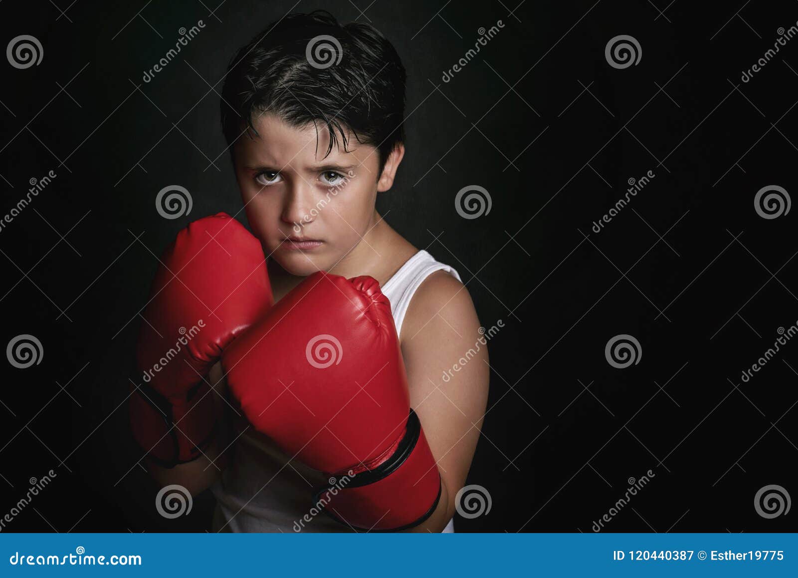 Little Boy with Boxing Gloves Stock Image - Image of exercises, fighter ...