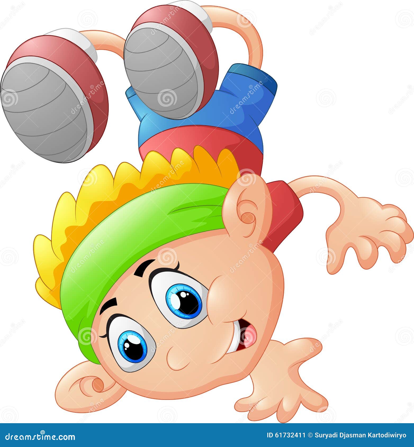 Little boy break dance stock illustration. Illustration of cartoon ...