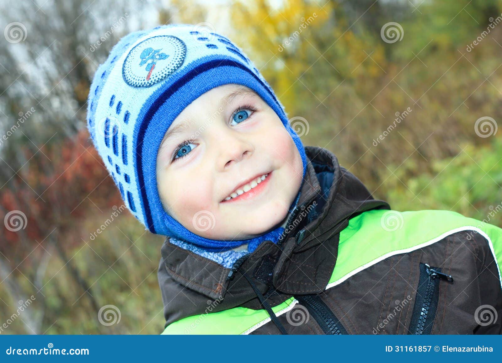 Little Boy with Bright Blue Eyes Stock Image - Image of happy, little ...
