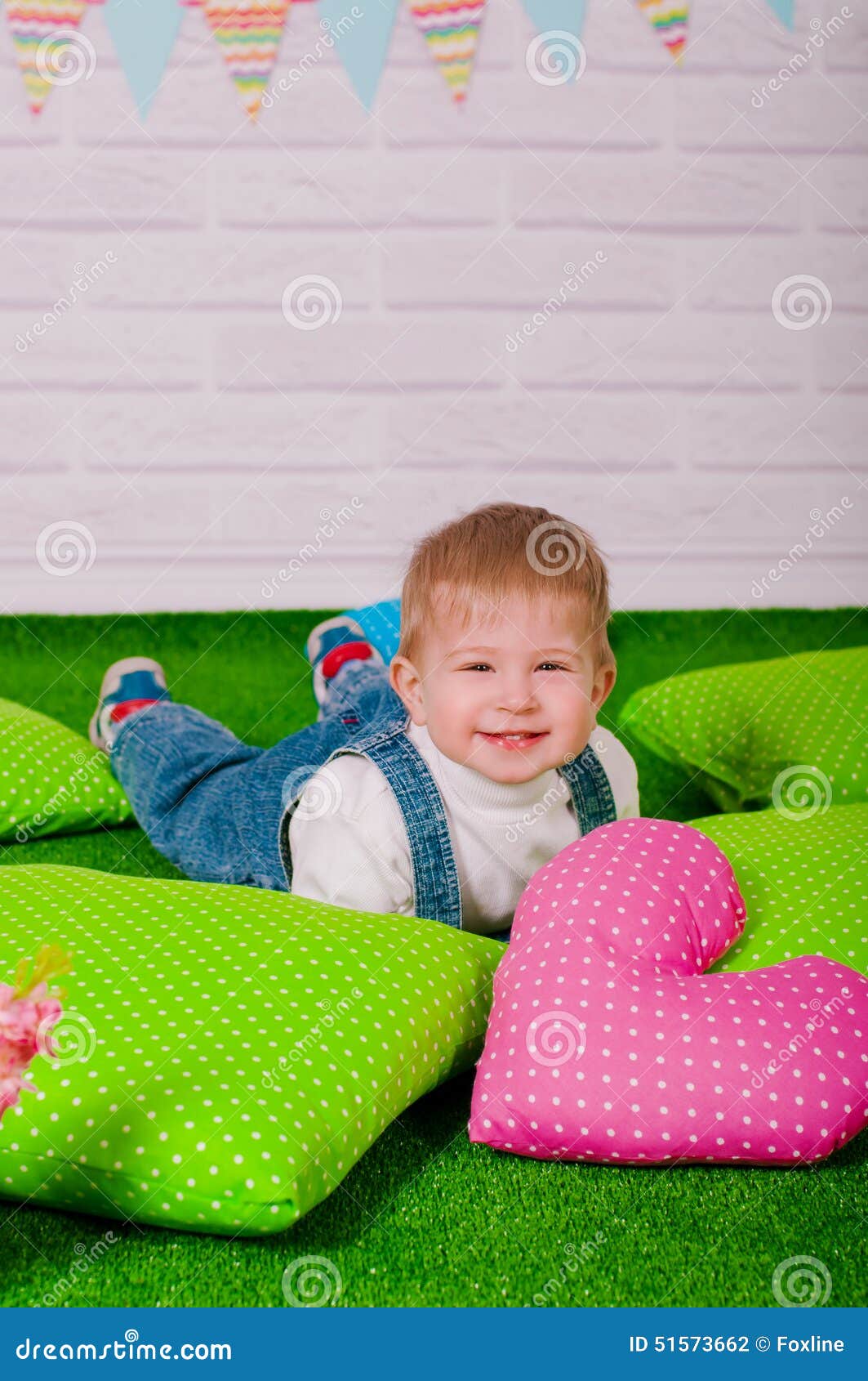 Little Boy with Bright Colors and Spring Flowers Stock Photo - Image of ...