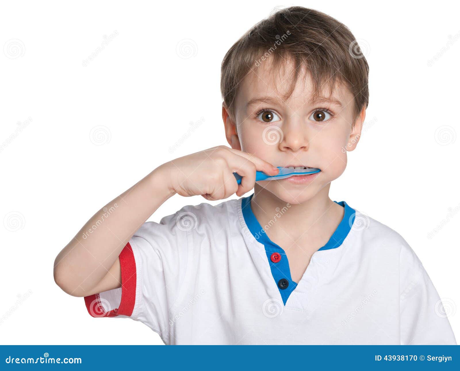 Little Boy Brushing His Teeth Stock Photo - Image of lifestyle, person ...