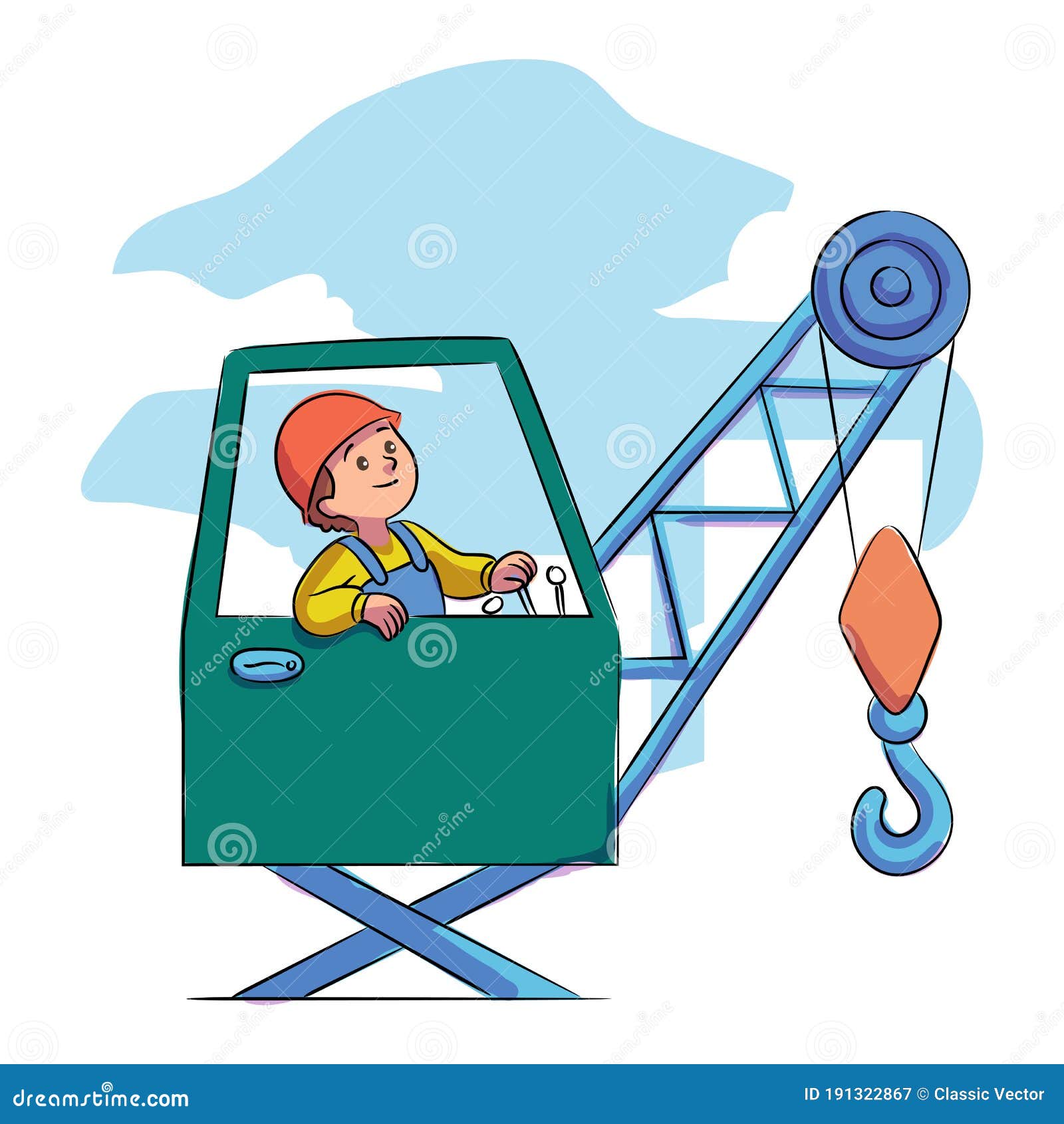 Crane Machine Equipped With Hoist Rope And Sheaves For Lifting And ...